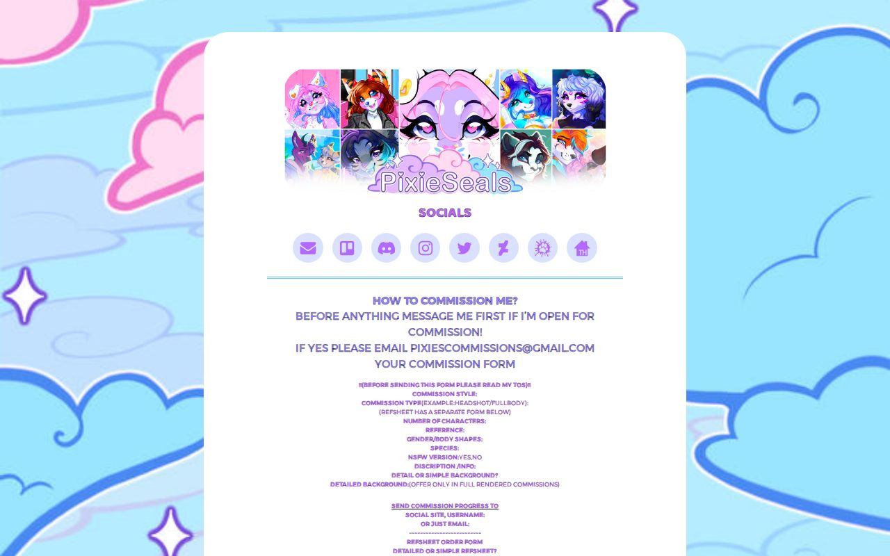 Pixieseals commissions